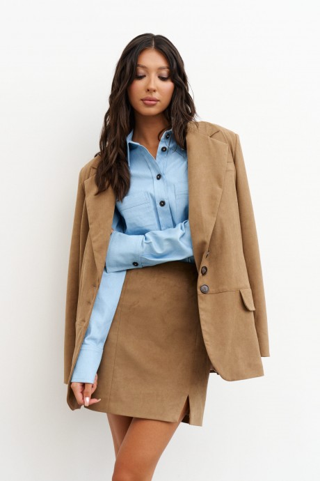 Жакет (пиджак) BEAUTY ANNETE A5326 бежевый в размере 42-46 купить в Минске с доставкой по РБ и ...