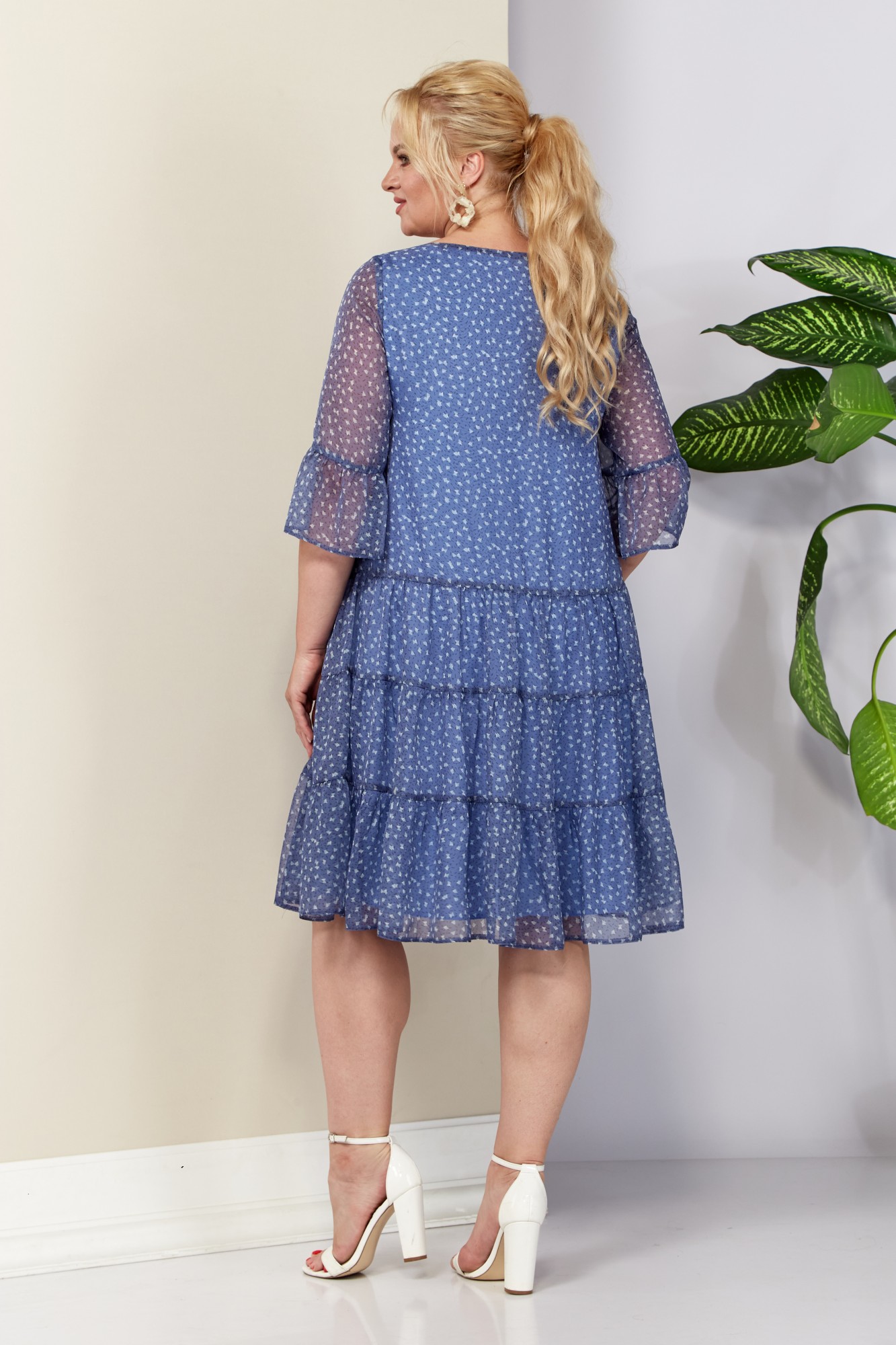 Платье Anastasia 1110 голубой, принт в размере 50-60 купить в Минске с ...