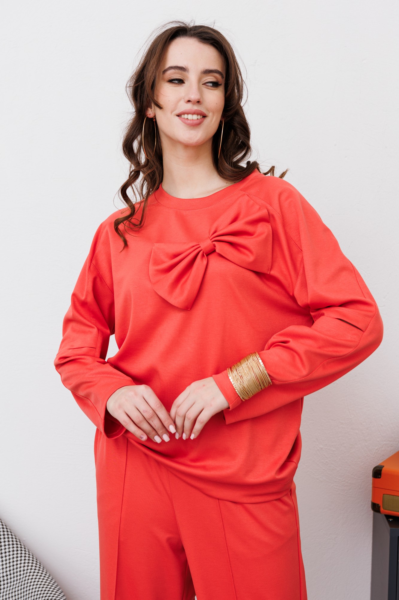 Джемпер (кофта) NikVa н459-1 красный в размере 42-58 купить в Минске с доставкой по РБ, примерка ...