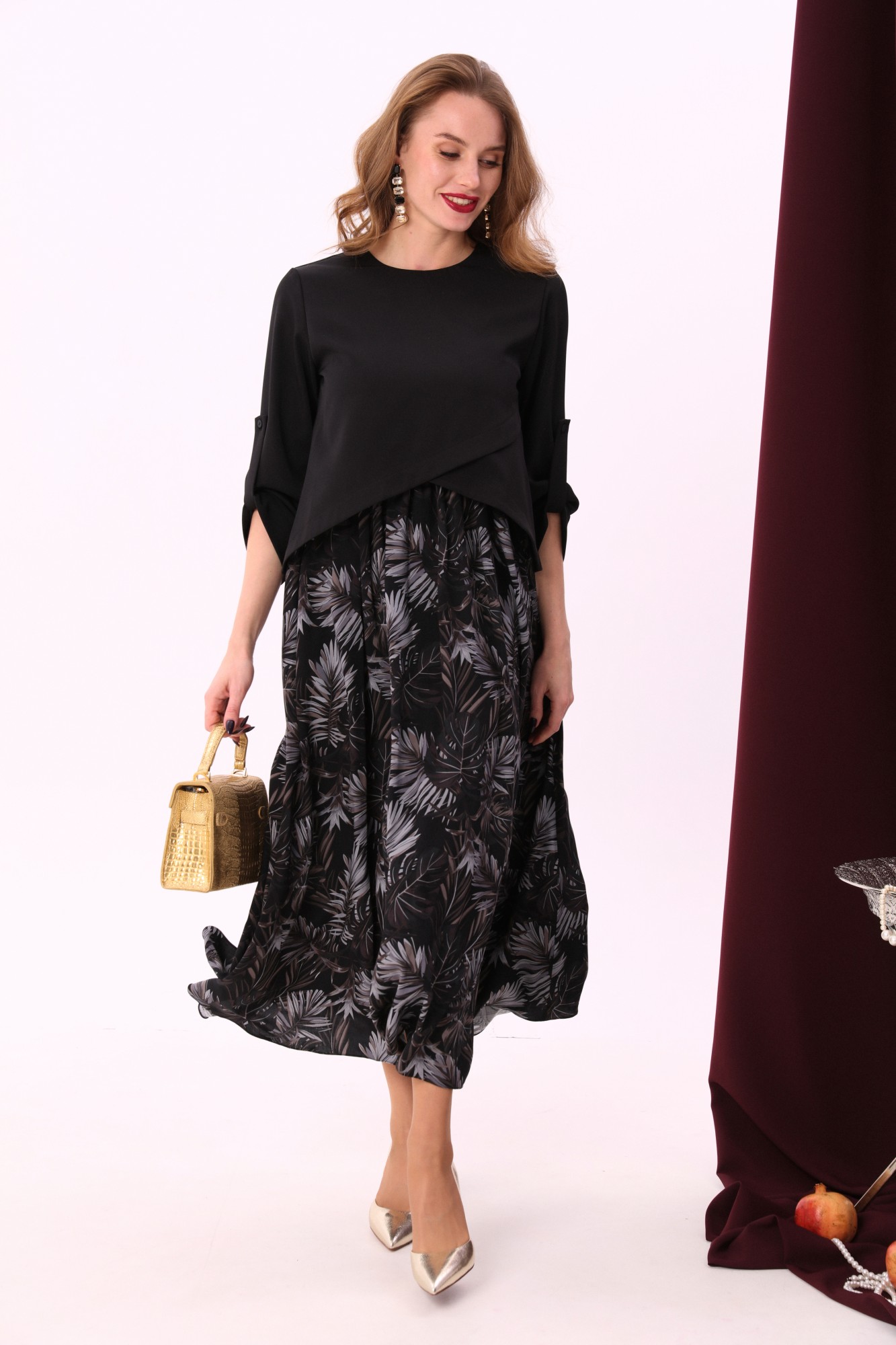 Платье NikVa н927 -7 черный,графит в размере 42-60 купить в Минске с доставкой по РБ и РФ ...