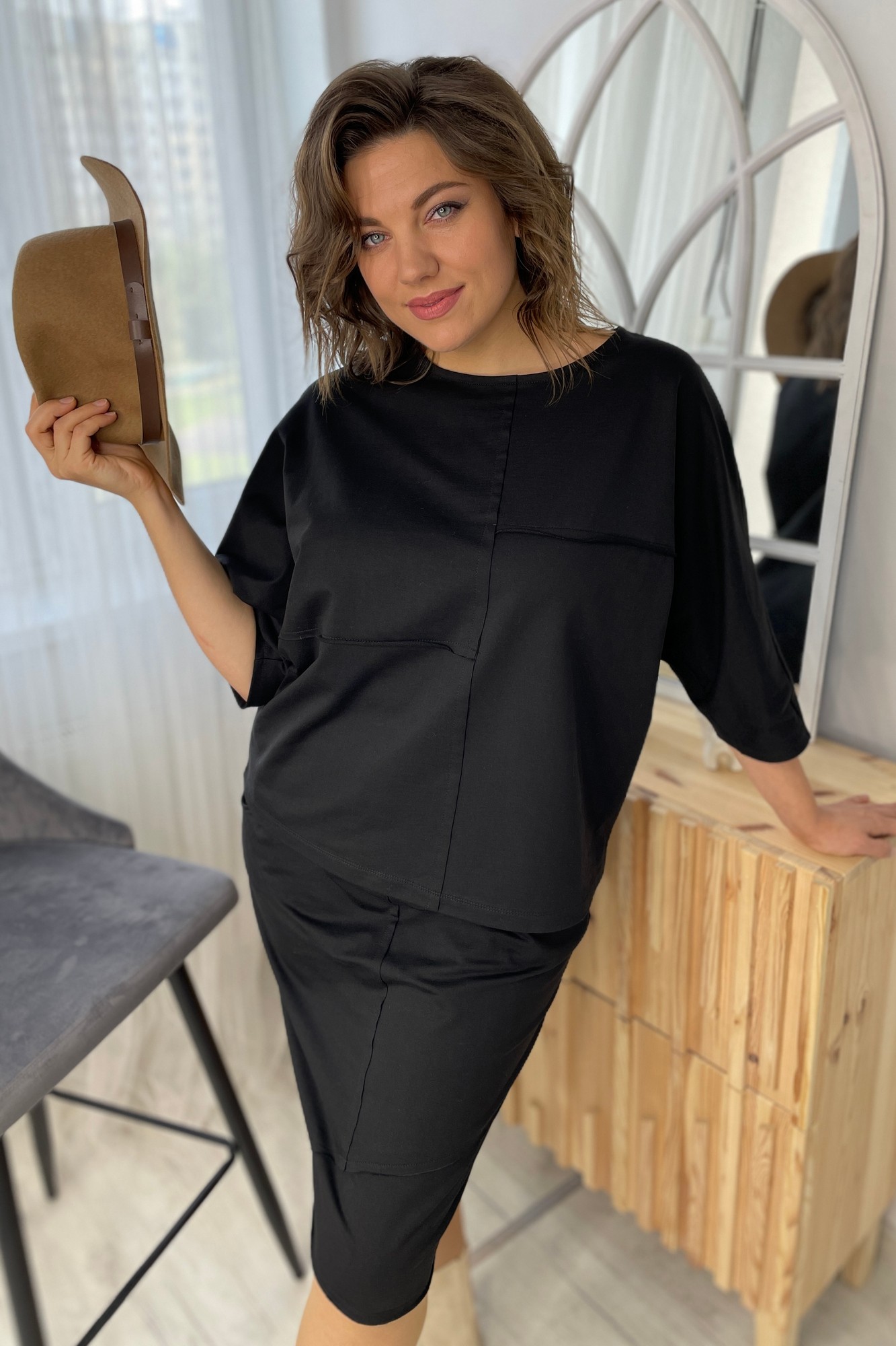 Джемпер (кофта) Rumoda 2094 черный в размере 48-56 купить в Минске с доставкой по РБ и РФ ...